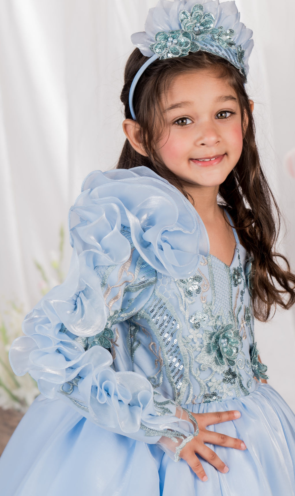 Azure Dream One-Shoulder Gown – Li'l Royals